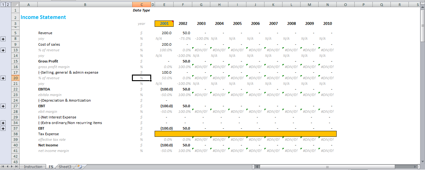 Financial statement linkage with a model - Eloquens