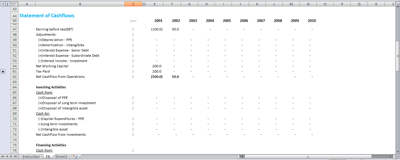 Financial statement linkage with a model - Eloquens