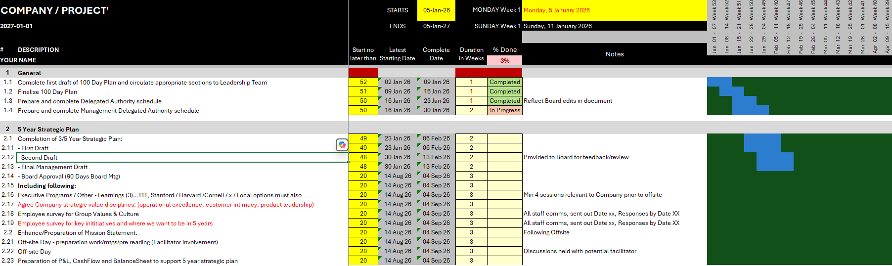 CEO First 100 Days Plan. - Eloquens