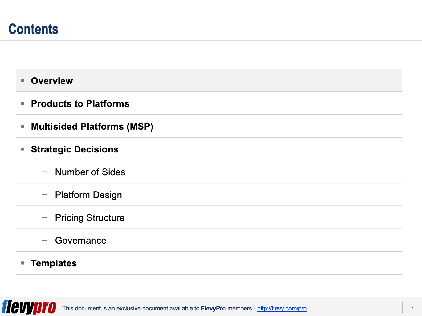 Multisided Platform (MSP) Strategy - Eloquens