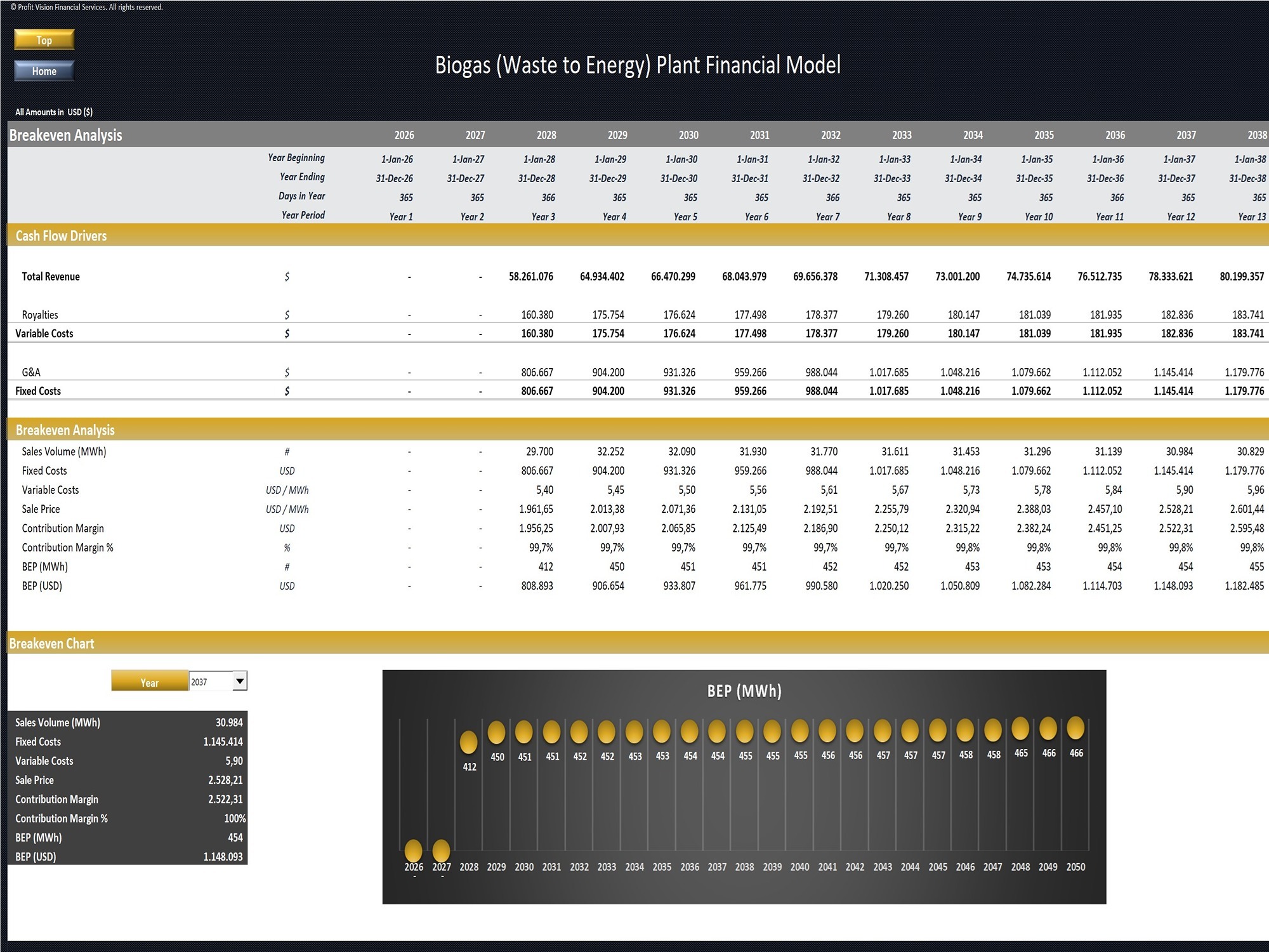 Biogas (Waste to Energy) – Project Finance Model - Eloquens