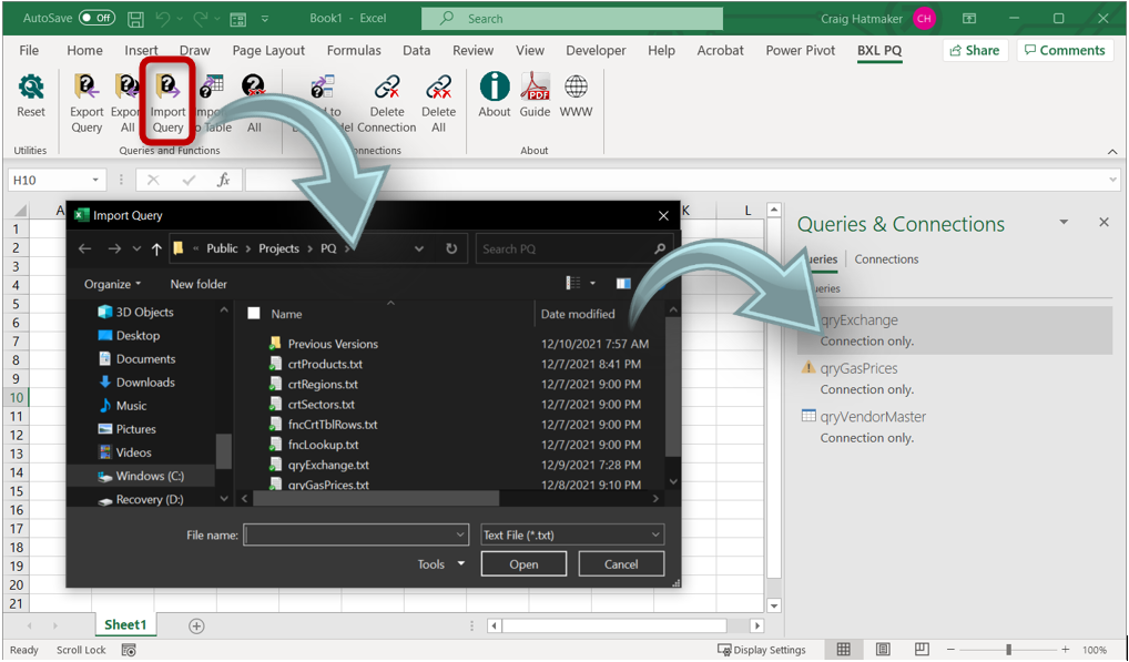 BXL PQ Helper Import Export Power Query Functions And Queries Eloquens