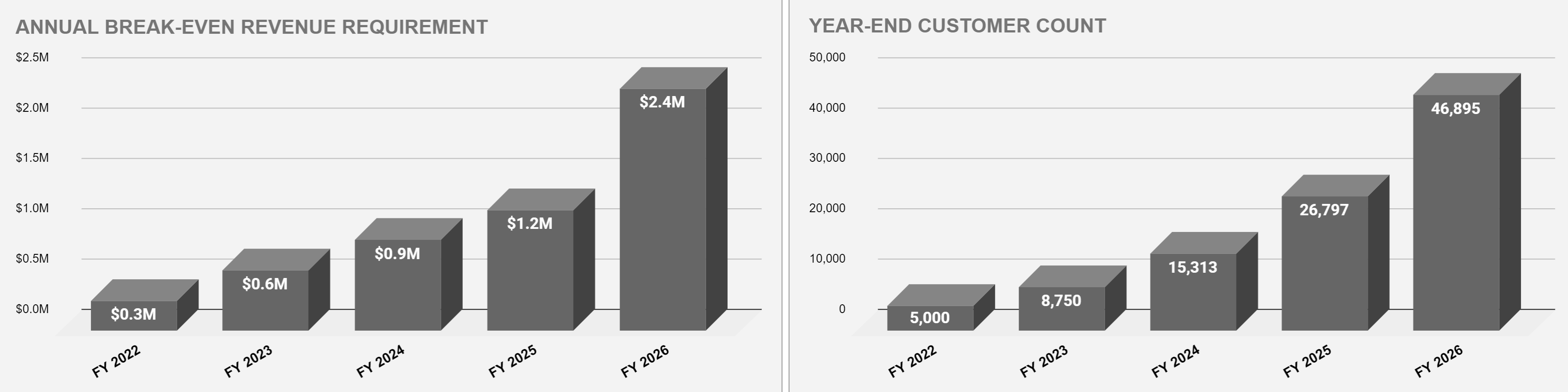 Pitch Deck Ready Visuals: High Level Financials - Eloquens