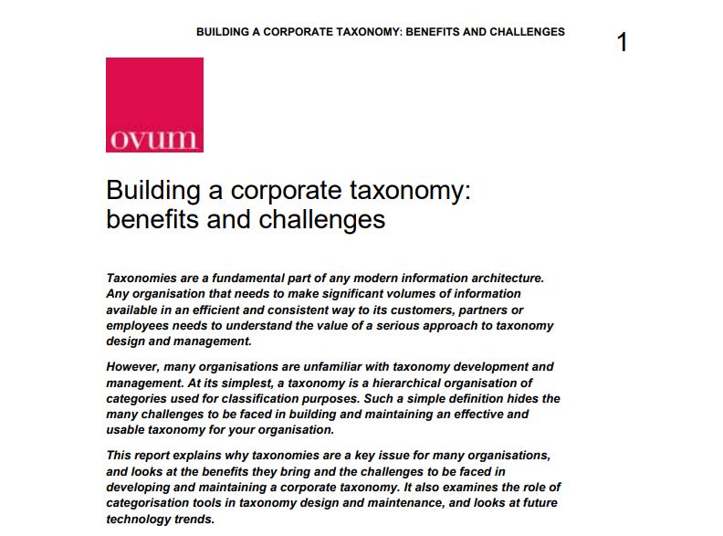 Building a corporate taxonomy: benefits and challenges - Eloquens