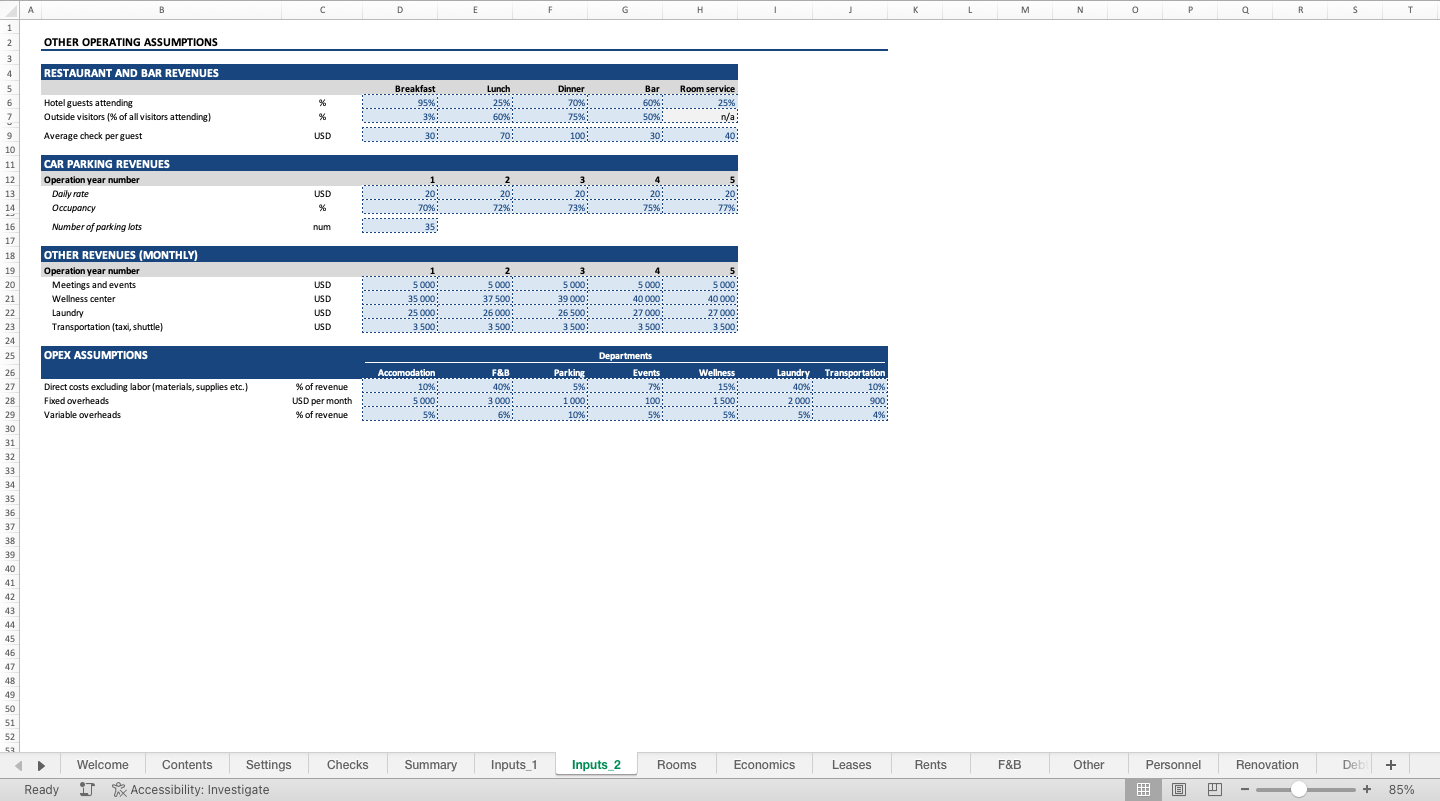 Hotel Acquisition Financial Model - Eloquens