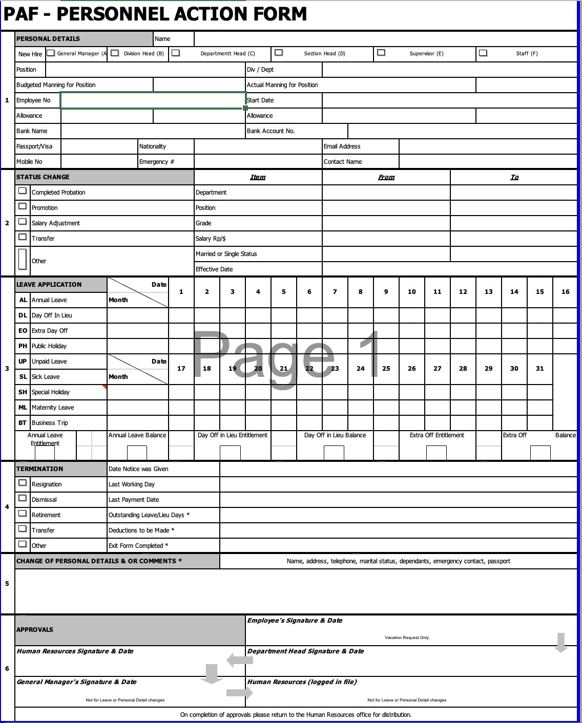 HR Staff Action Form - 1 Form for ALL HR needs! - Eloquens