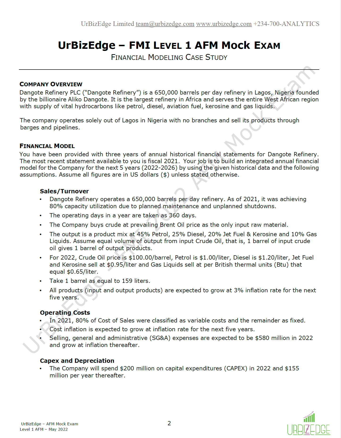 Free FMI Advanced Financial Modeler (AFM) Mock Exam - Eloquens Free FMI Advanced Financial Modeler (AFM) Mock Exam - Eloquens