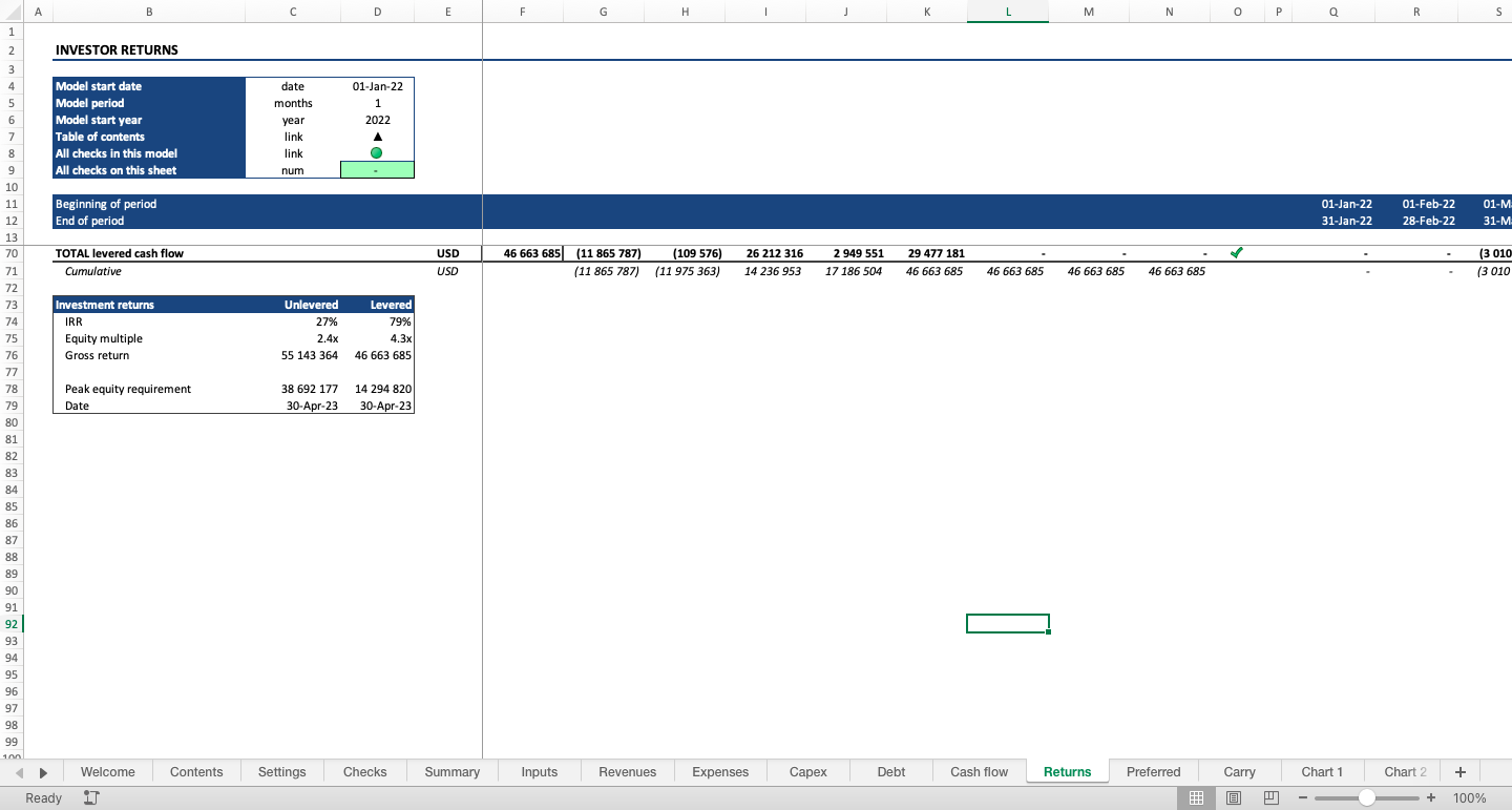 Warehouse Development Financial Model - Eloquens