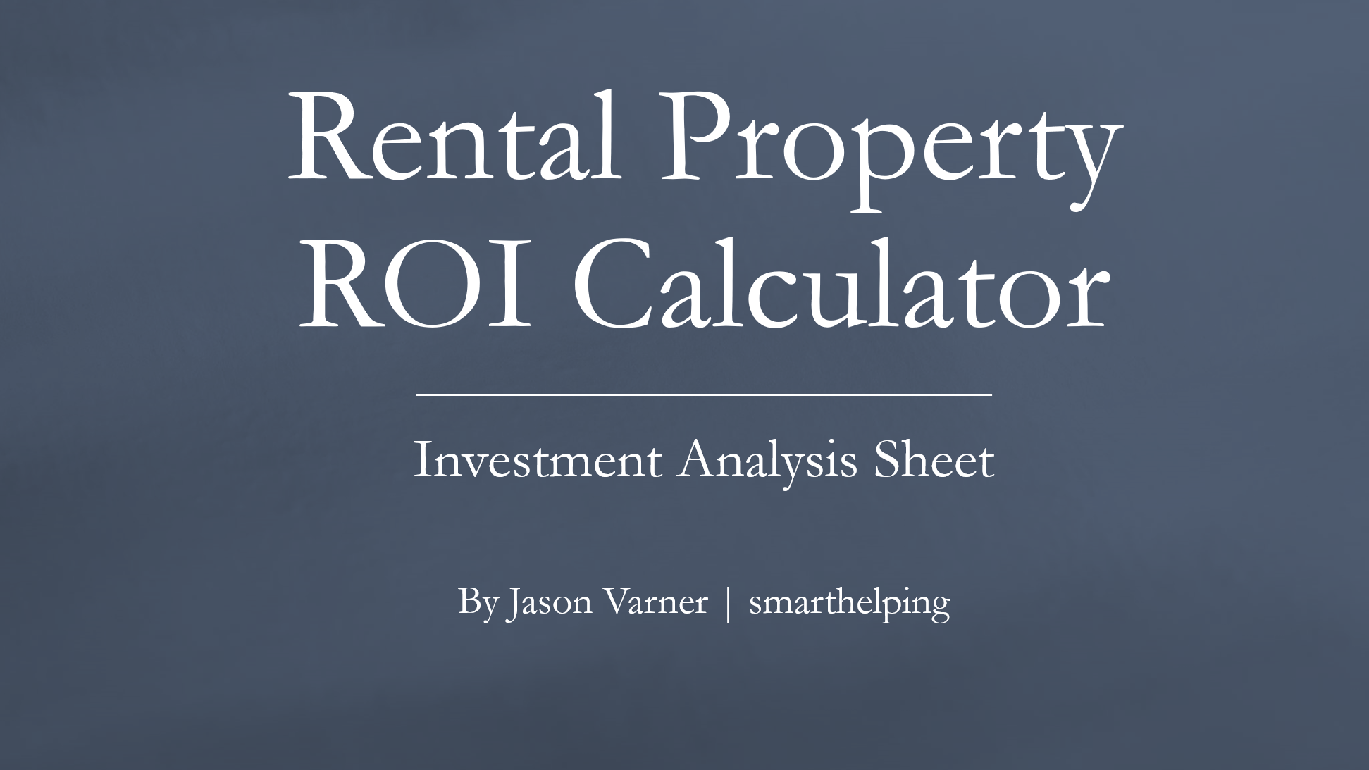 Rental Property ROI Calculator - Eloquens