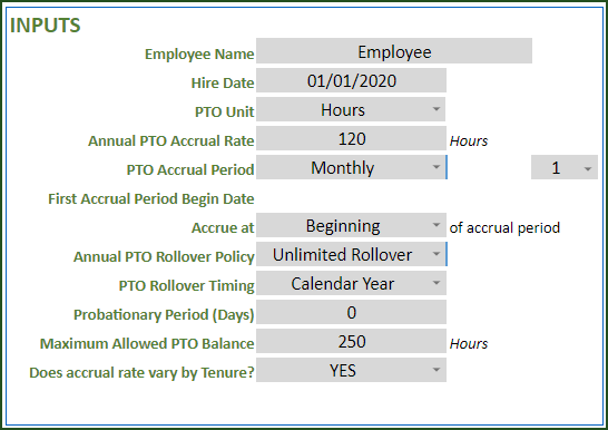 PTO Balance Calculator (Salaried) – Google Sheet Template - Eloquens