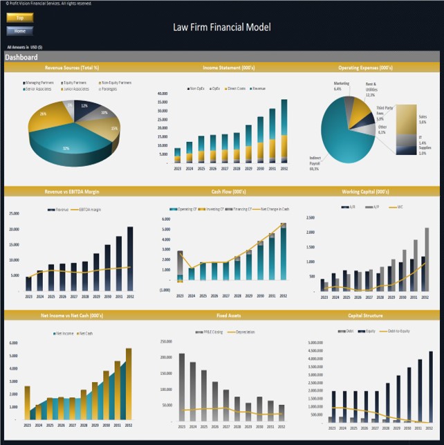 Law Firm Financial Model – Dynamic 10 Year Forecast - Eloquens
