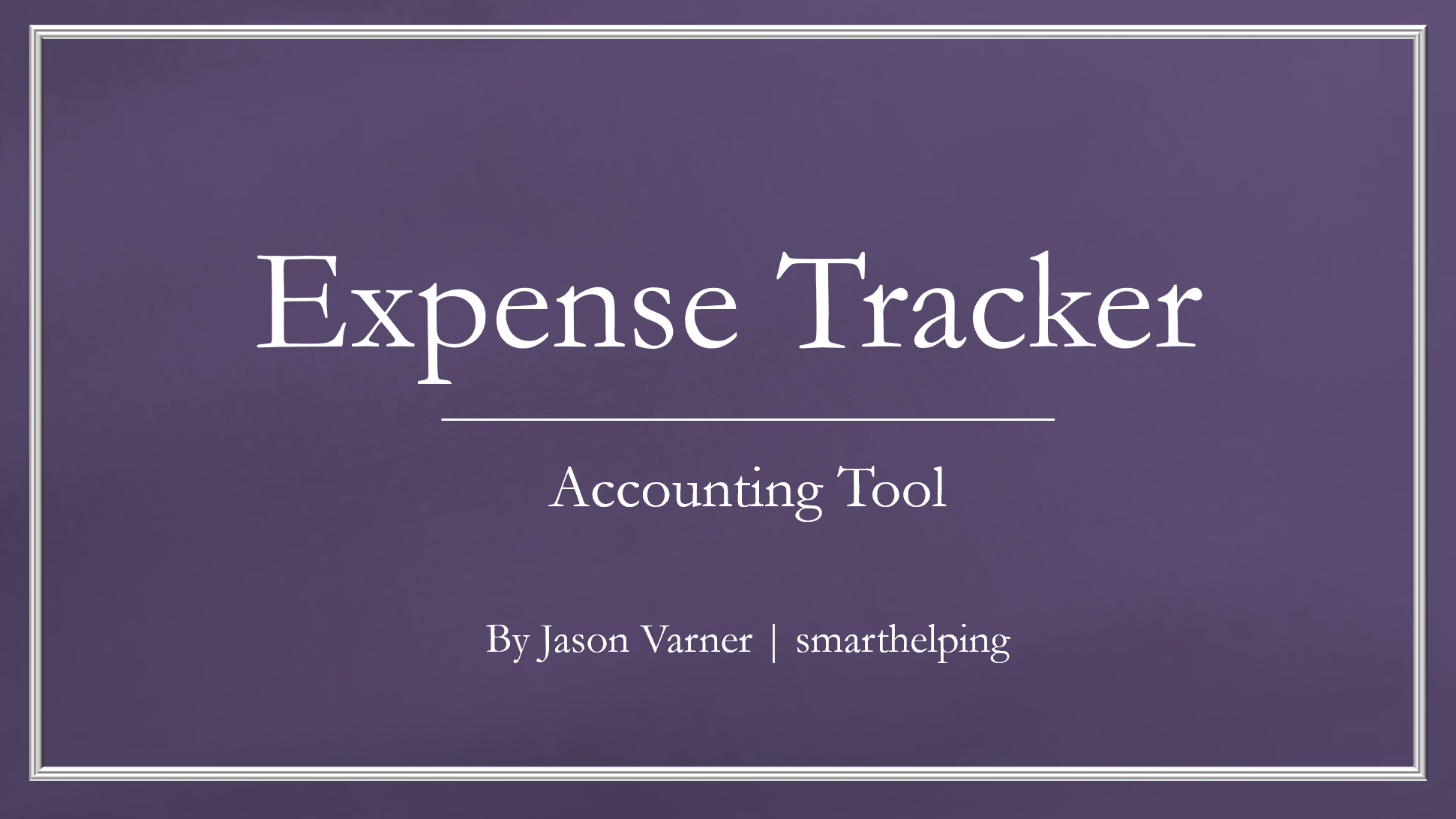 Excel Template: Expense Tracking - Eloquens