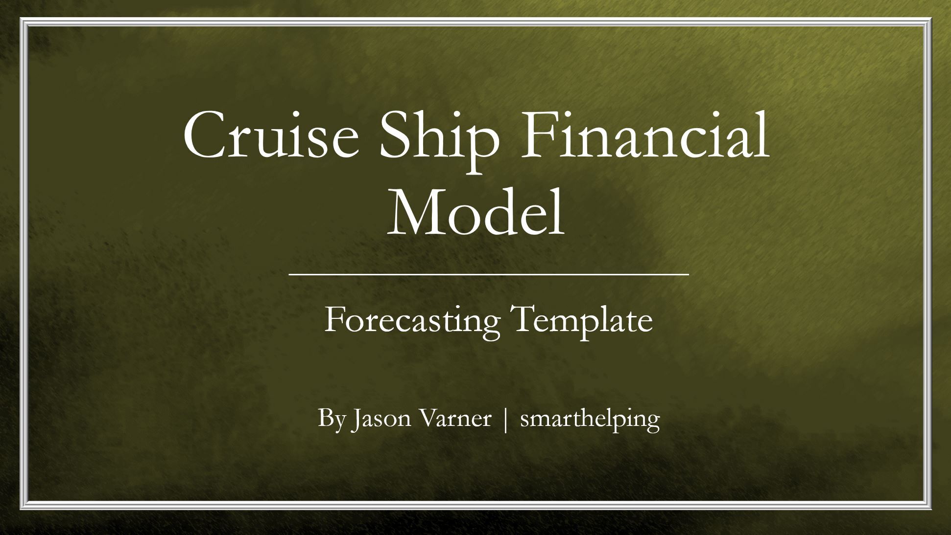 Cruise Ship / Boat Tour Financial Model: 10 Year - Eloquens