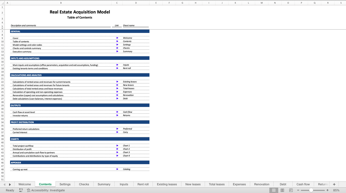 Real Estate Acquisition Financial Model - Eloquens