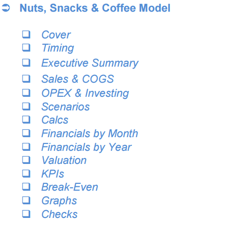 Nuts & Snacks Financial Model & Presentation - Eloquens