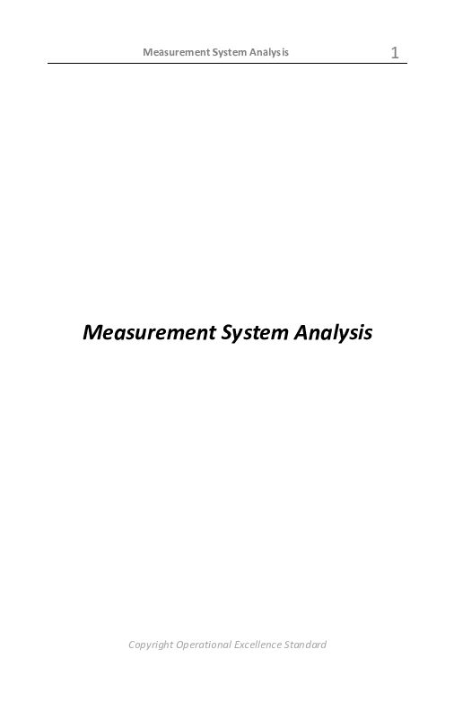 Measurement System Analysis (MSA) - Eloquens