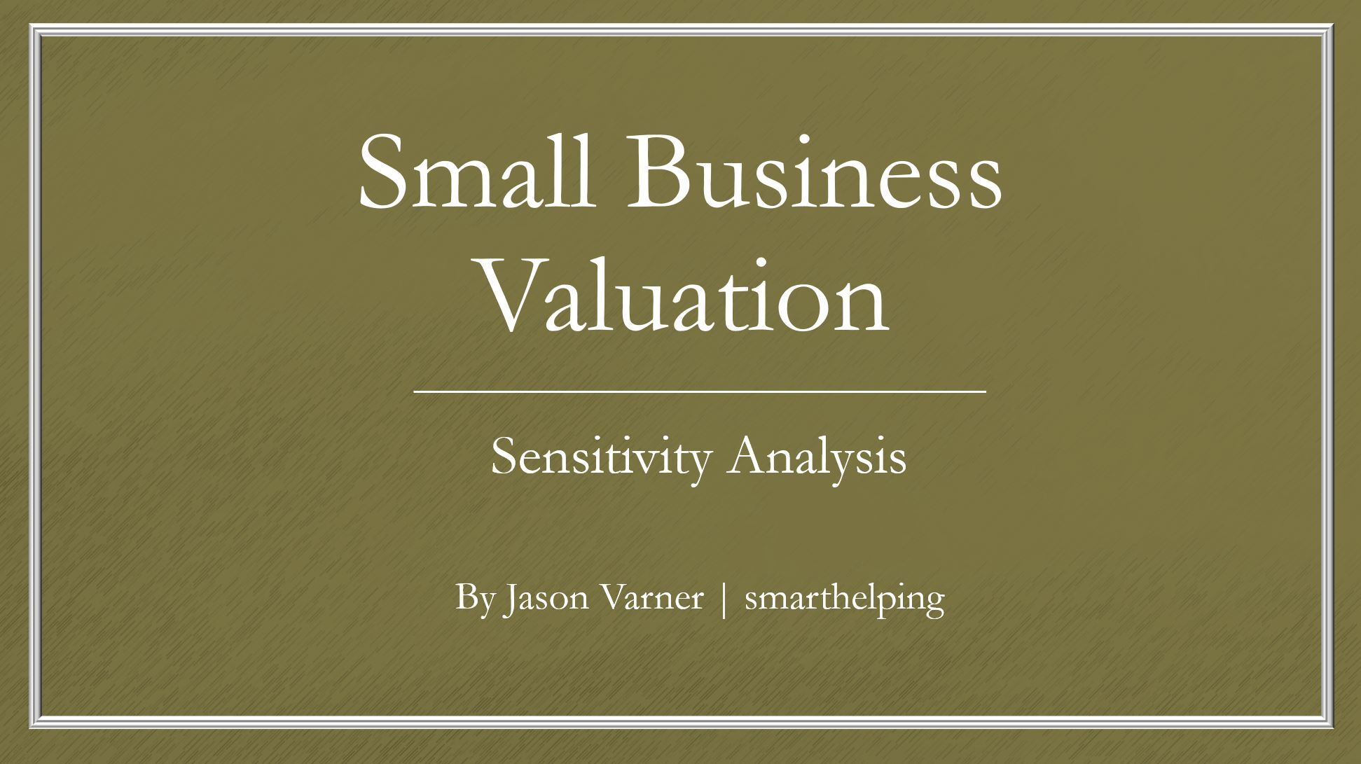 General Business Valuation Matrix - Eloquens