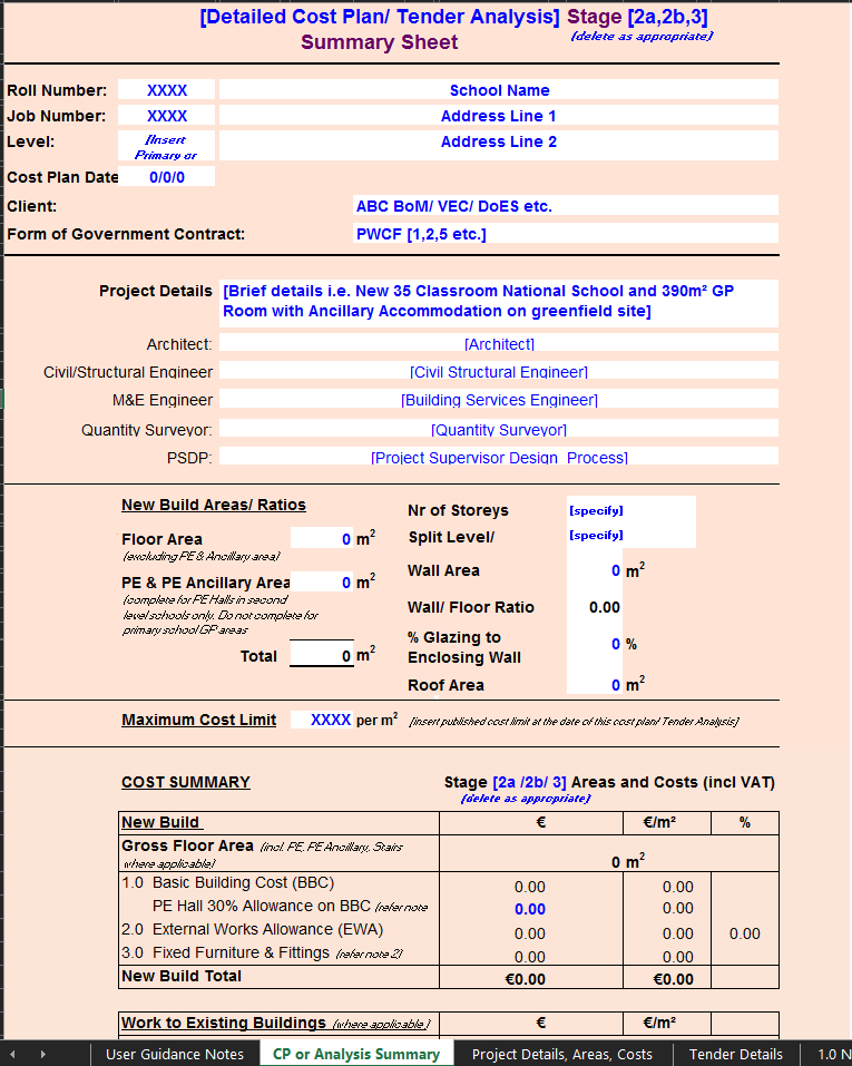 Detailed Cost Plan Template - Eloquens