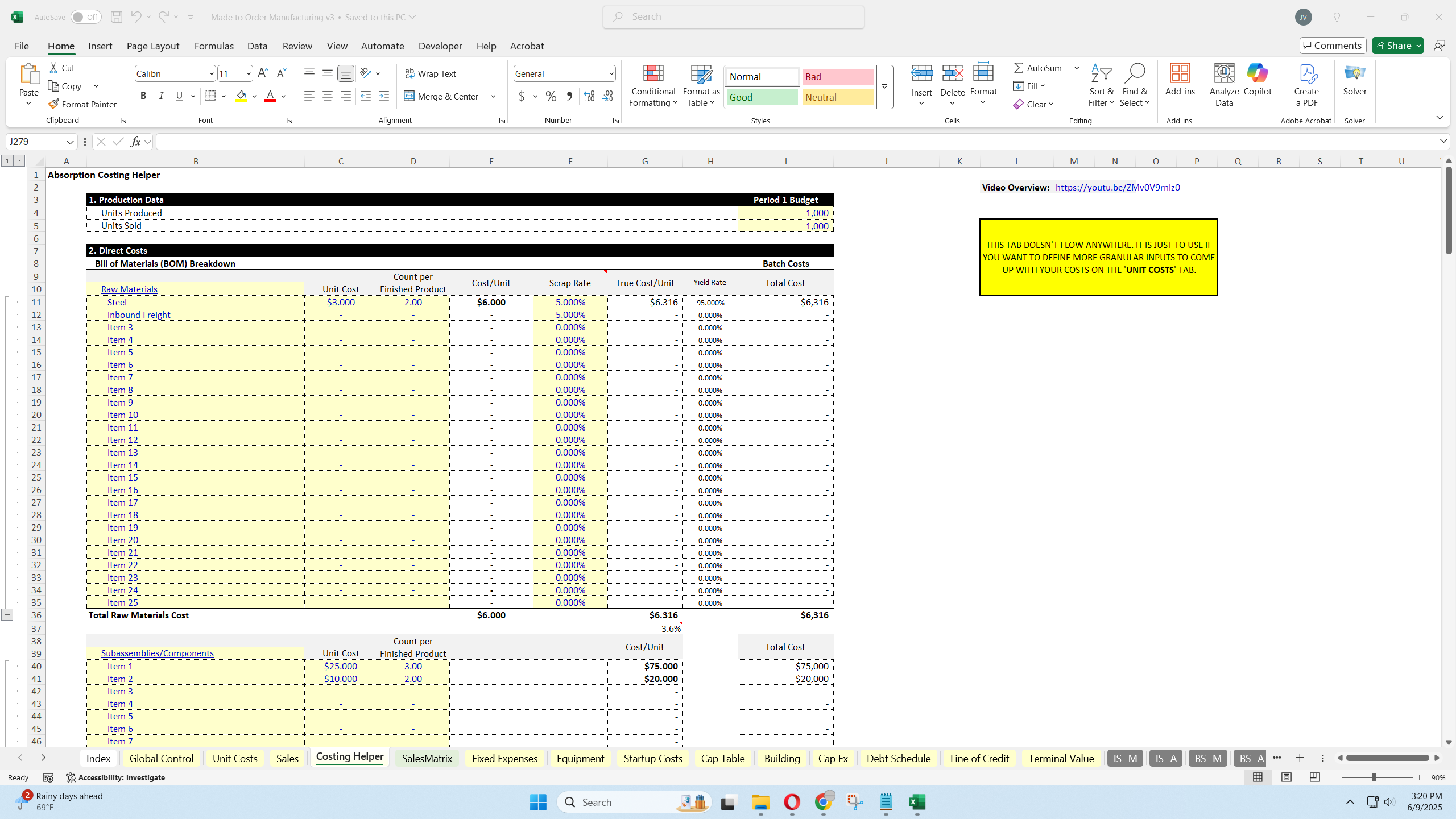 Made to Order Manufacturing - 10 Year Forecasting Model - Eloquens