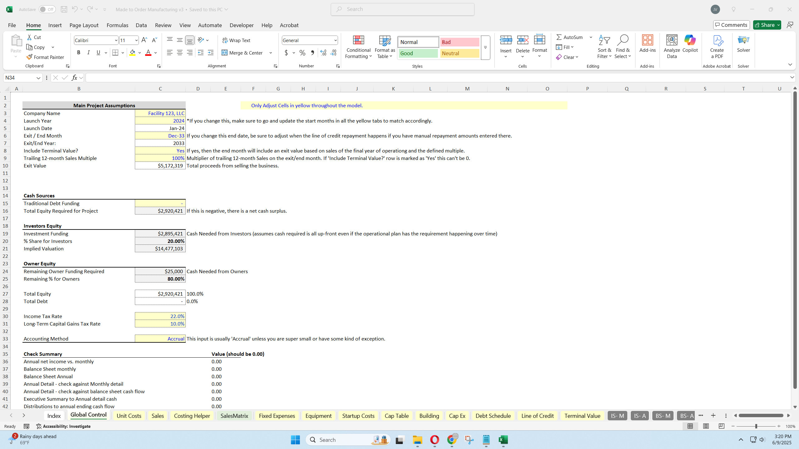 Made to Order Manufacturing - 10 Year Forecasting Model - Eloquens