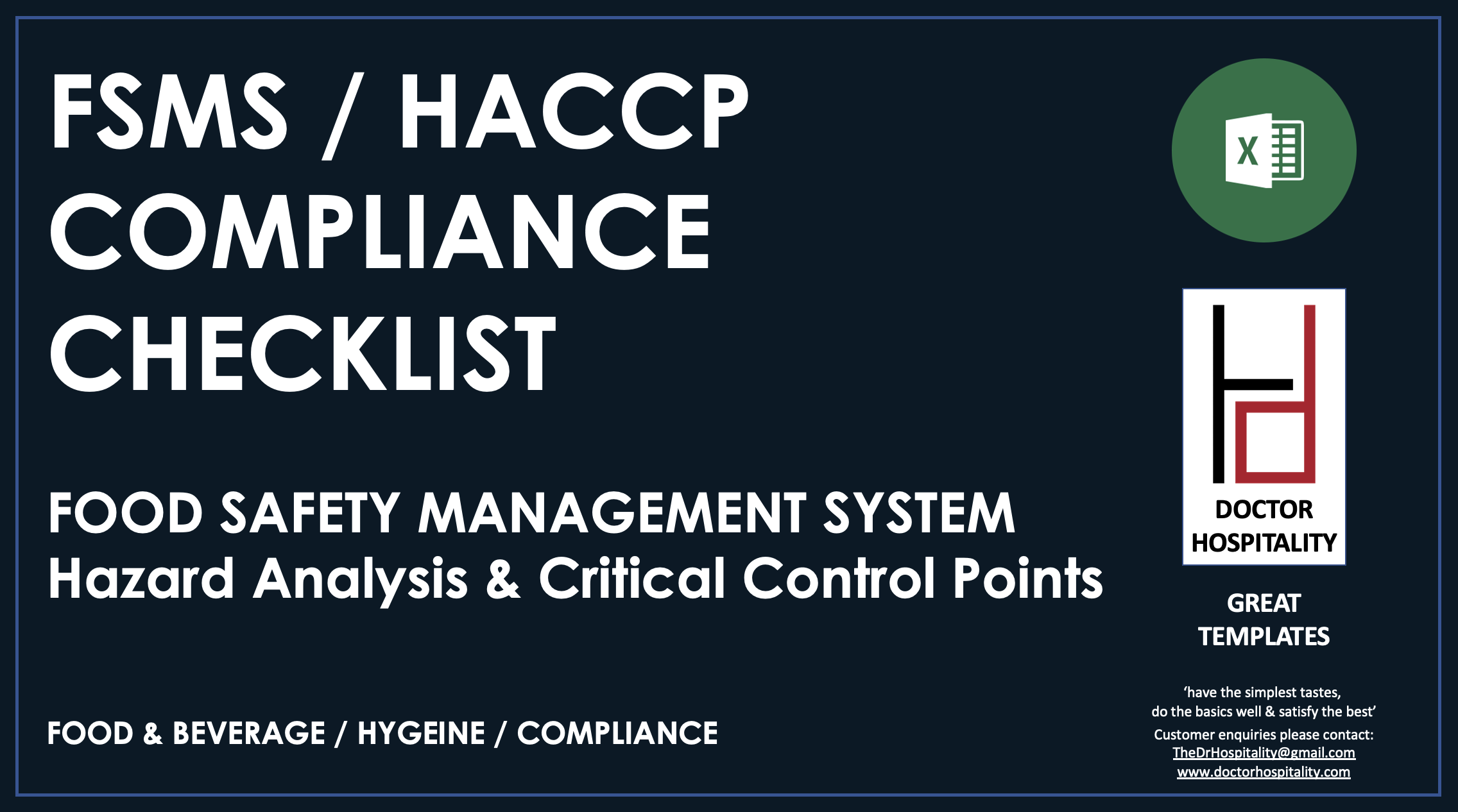 Haccp Food Safety Checklist